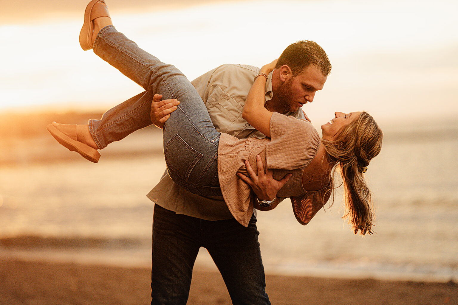 Courtney & Alex Engagement Session In the Rain - Shipwrecked Creative